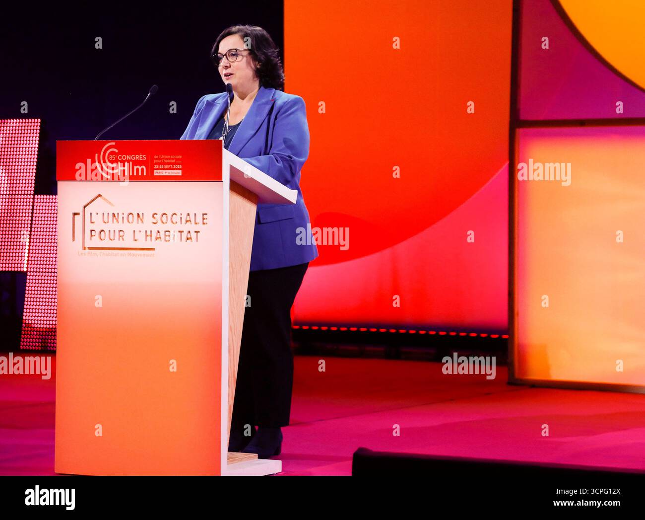 Emmanuelle Cosse President of Union Sociale pour Habitat during Social ...