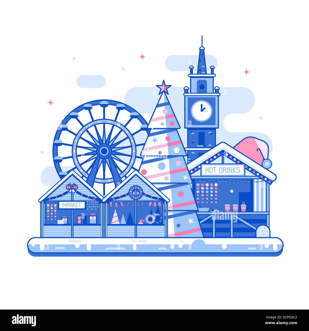 Market stalls background Cut Out Stock Images & Pictures - Alamy