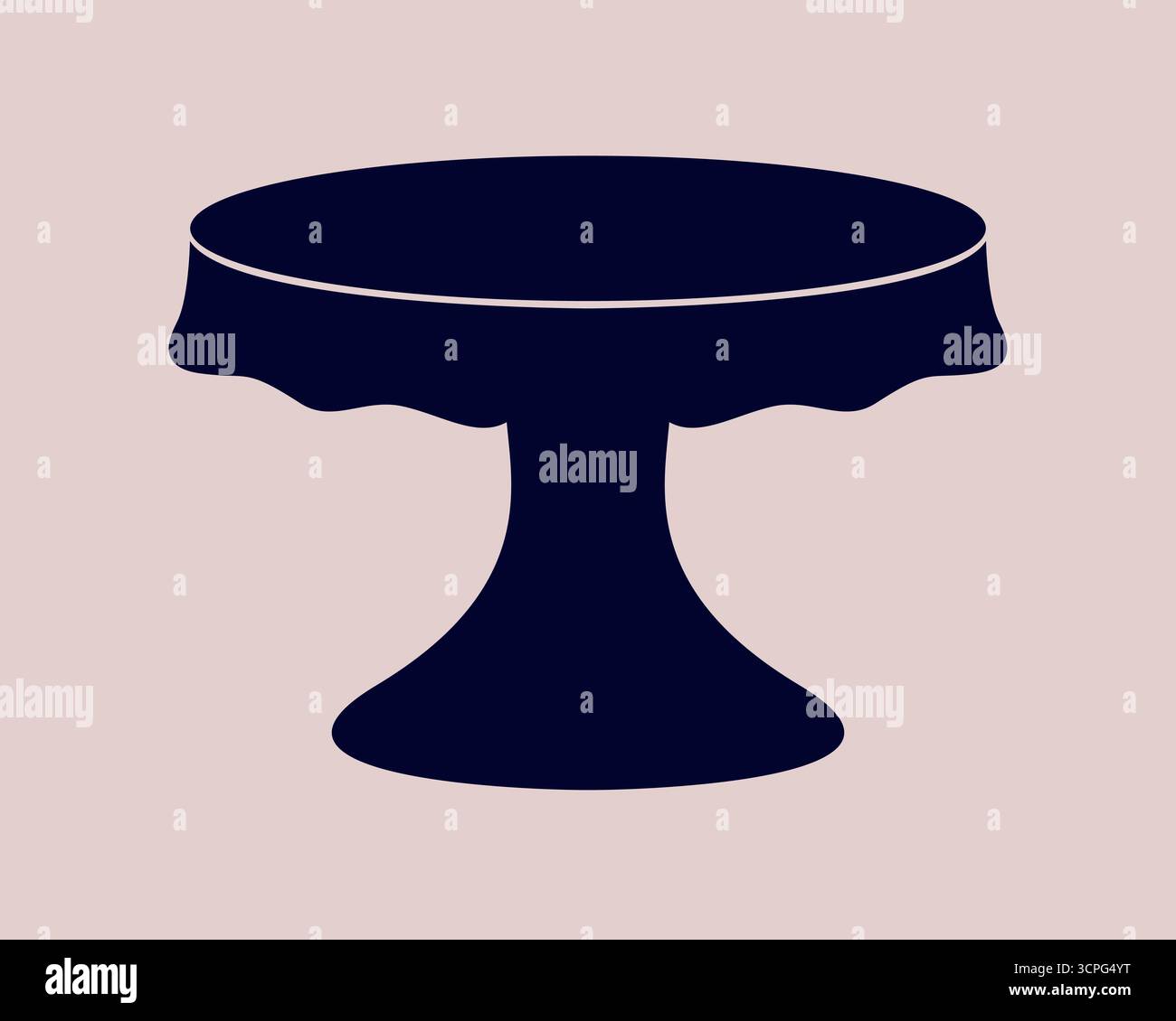 Pedestal table round Stock Vector Images - Alamy