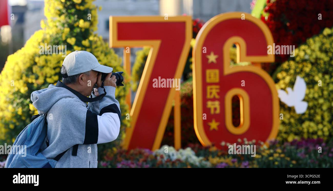 The floral displays made of chrysanthemum flowers for the upcoming ...