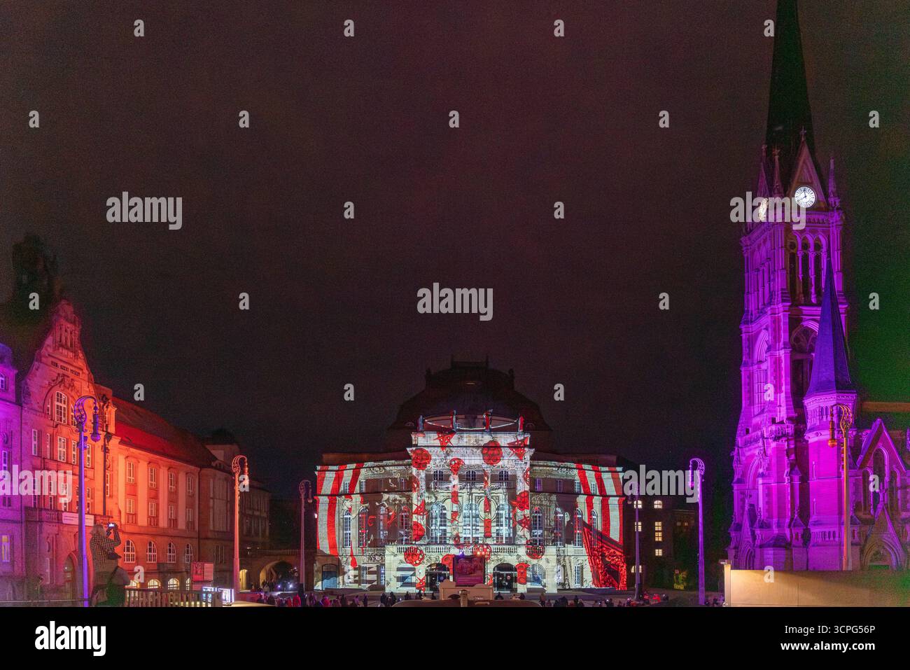 Chemnitz, Deutschland 24. -27. September 2025: Lichtkunstfestival ...