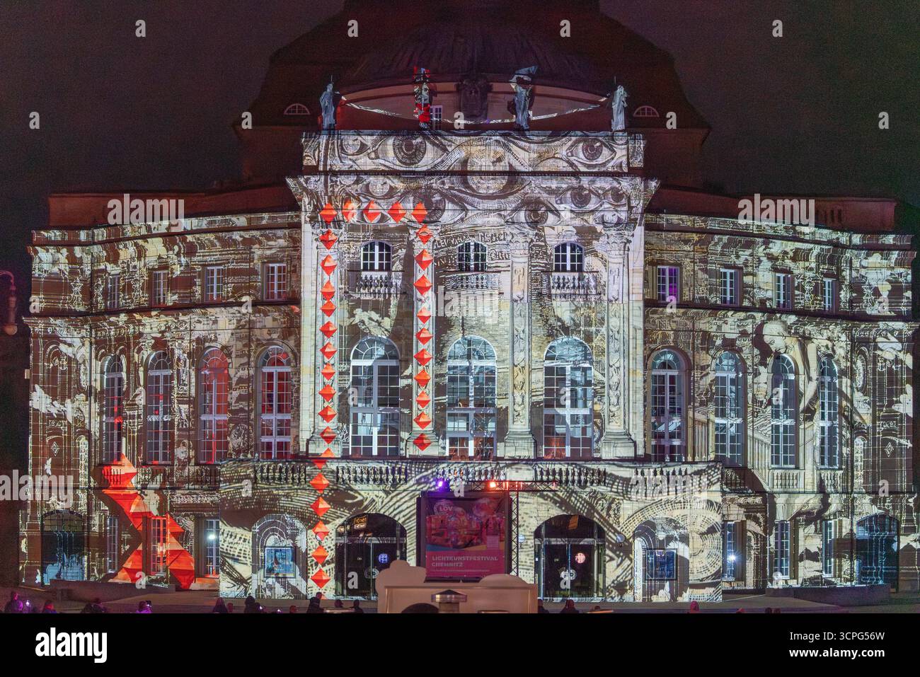 Chemnitz, Deutschland 24. -27. September 2025: Lichtkunstfestival ...