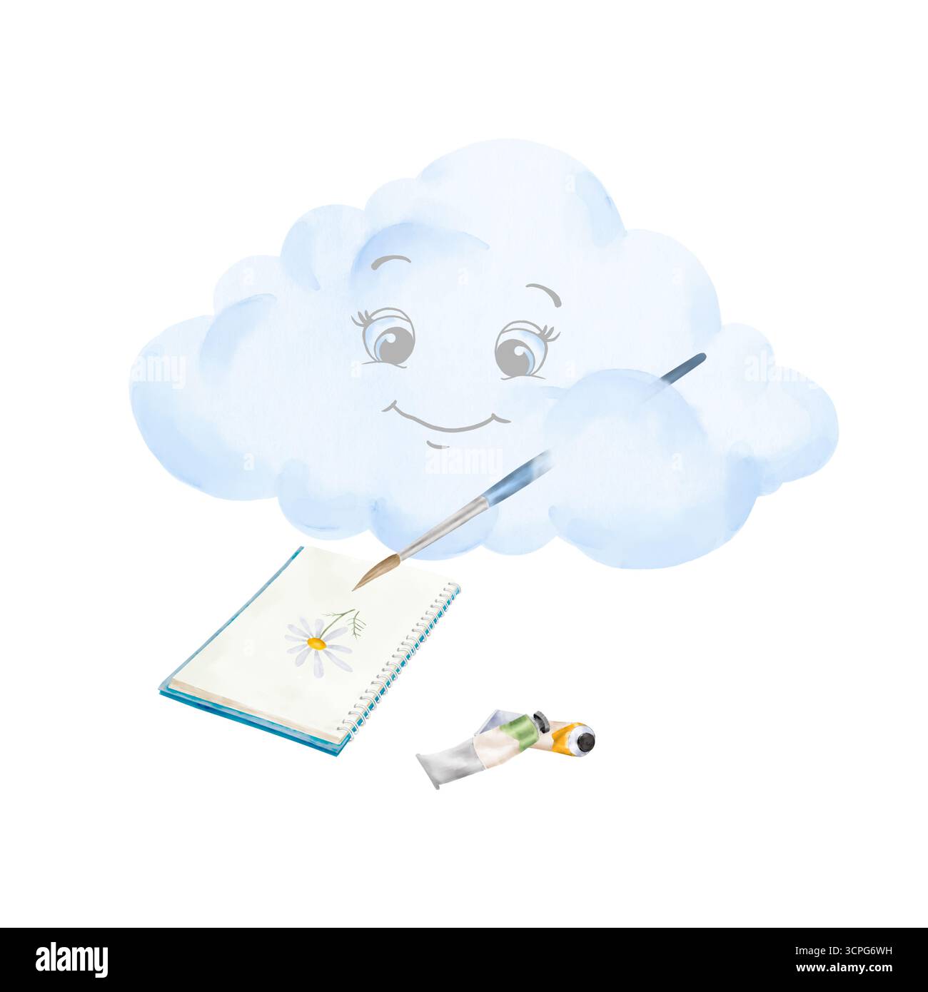 Blue flower smile in Cut Out Stock Images & Pictures - Alamy