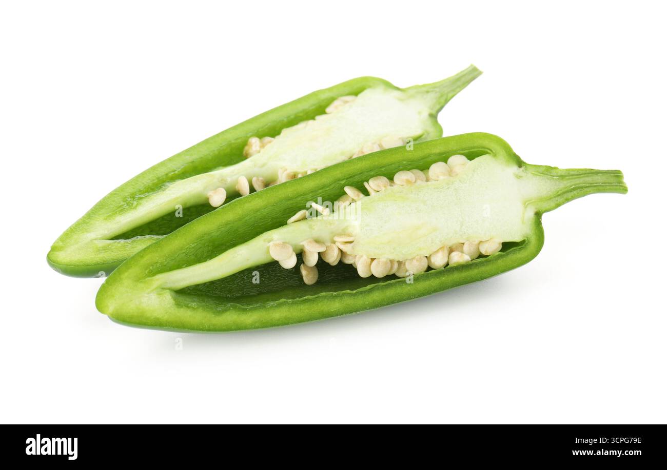Half jalapeno chilli pepper Cut Out Stock Images & Pictures - Alamy