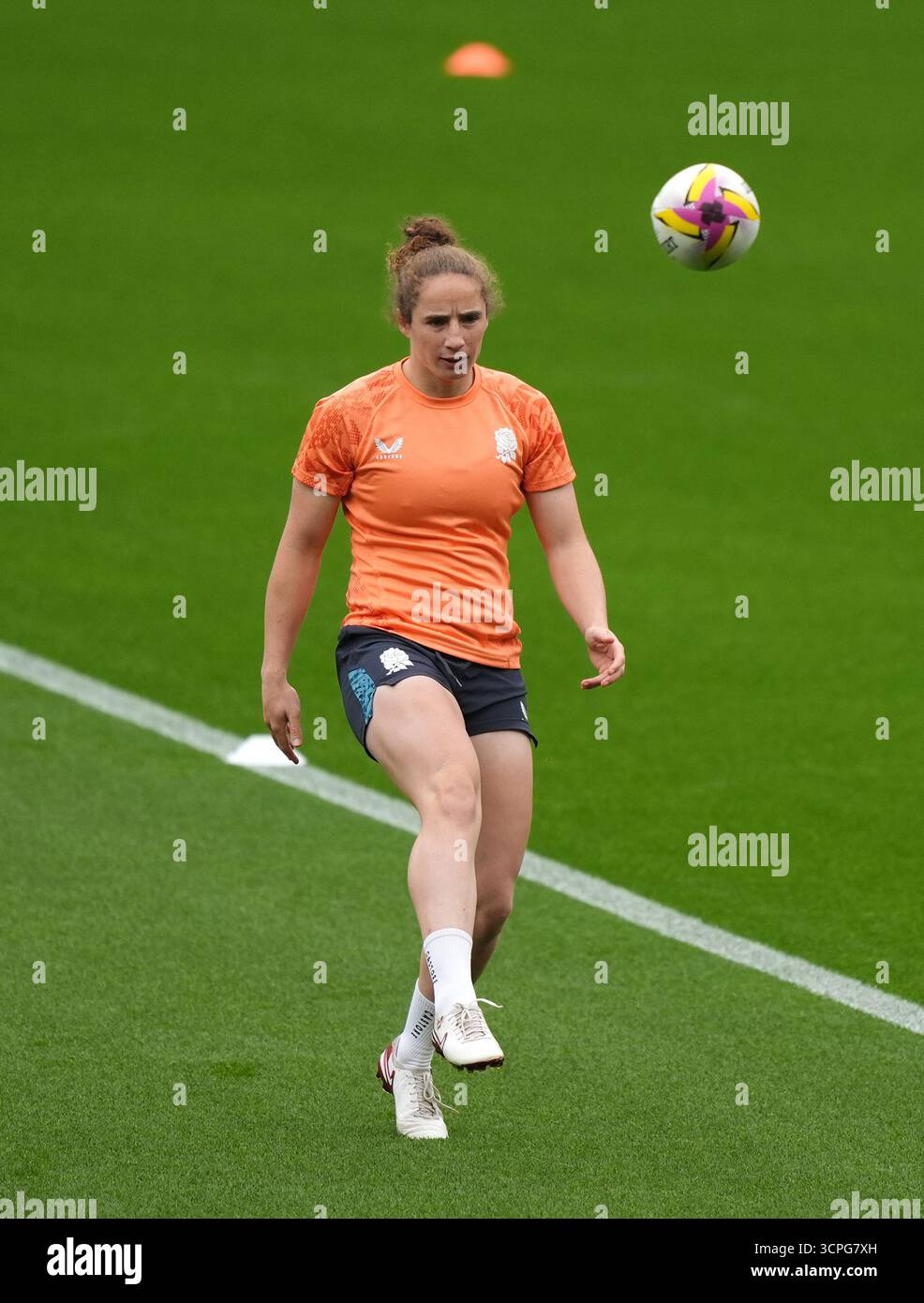 England's Abby Bow during the team run at the Allianz Stadium, London ...