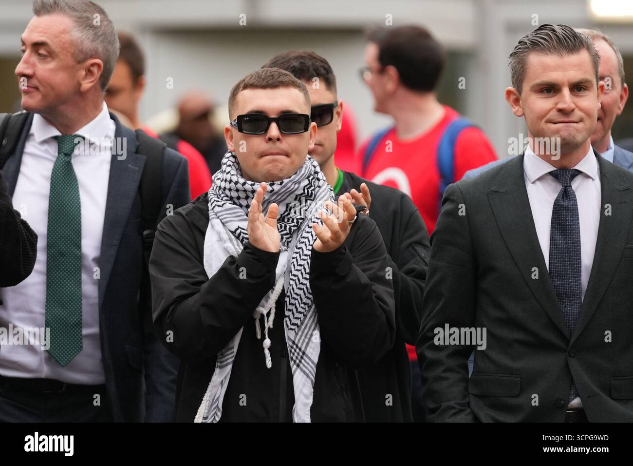 Liam Óg Ó hAnnaidh, aka Mo Chara, centre, a member of the Irish ...
