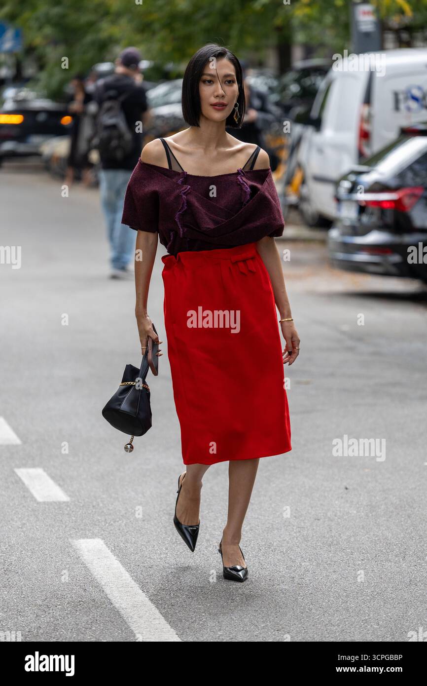 Molly Chiang during Prada fashion show for Milano fashion week women's ...