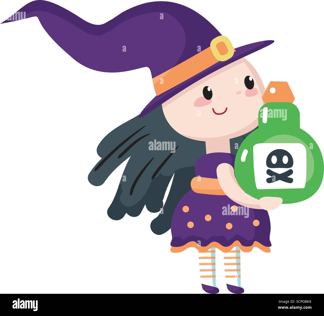 Girl in hat autumn Stock Vector Images - Alamy