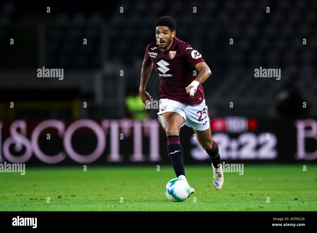 Saul Coco of Torino FC in action during the Coppa Italia football match ...