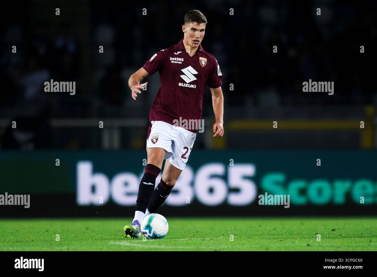 Cesare Casadei of Torino FC in action during the Coppa Italia football ...