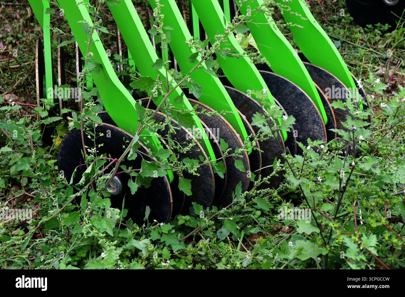 Agricultural machinery for soil cultivation seen at the Tech et Bio ...