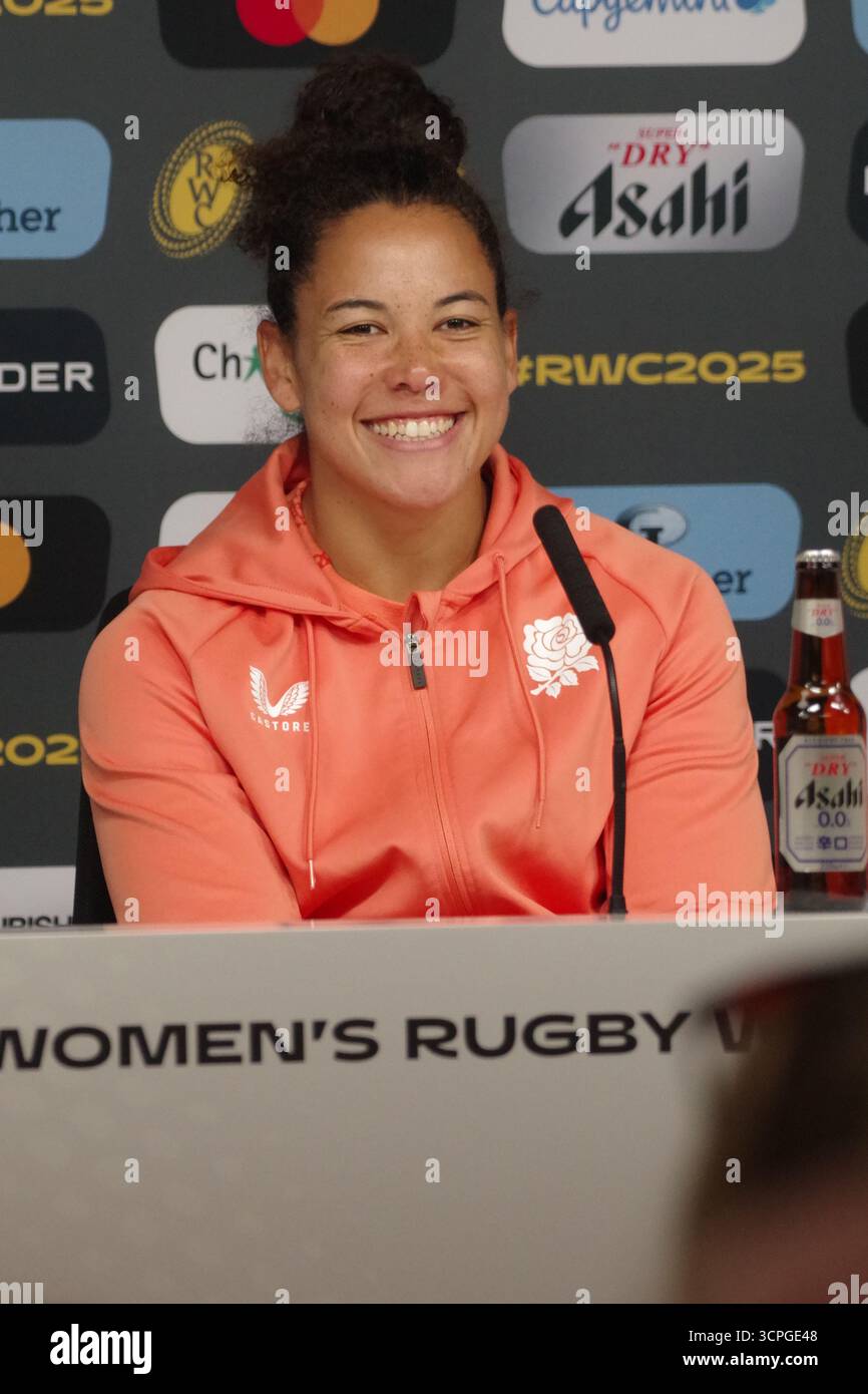 Twickenham, England, 18 September 2025. Tatyana Heard talking at the ...