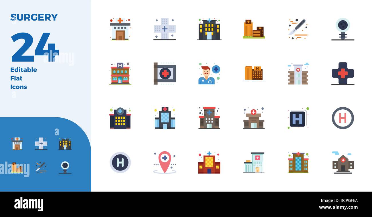 Unlock 24 Flat PIXEL perfect vector icons inspired by Surgery ...