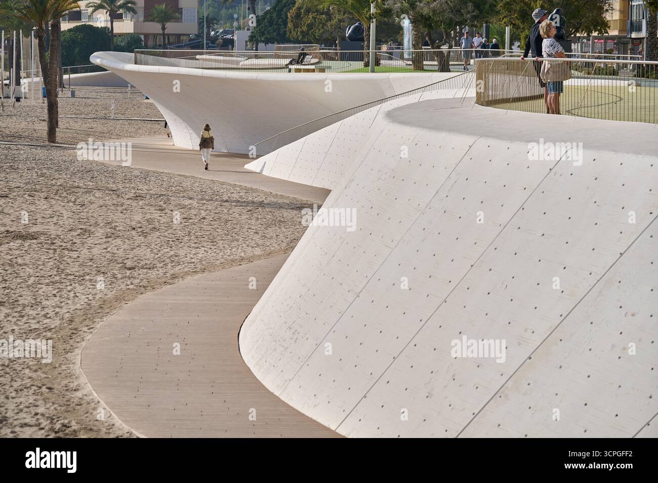 Modern curved concrete amphitheater geometric architecture contemporary ...