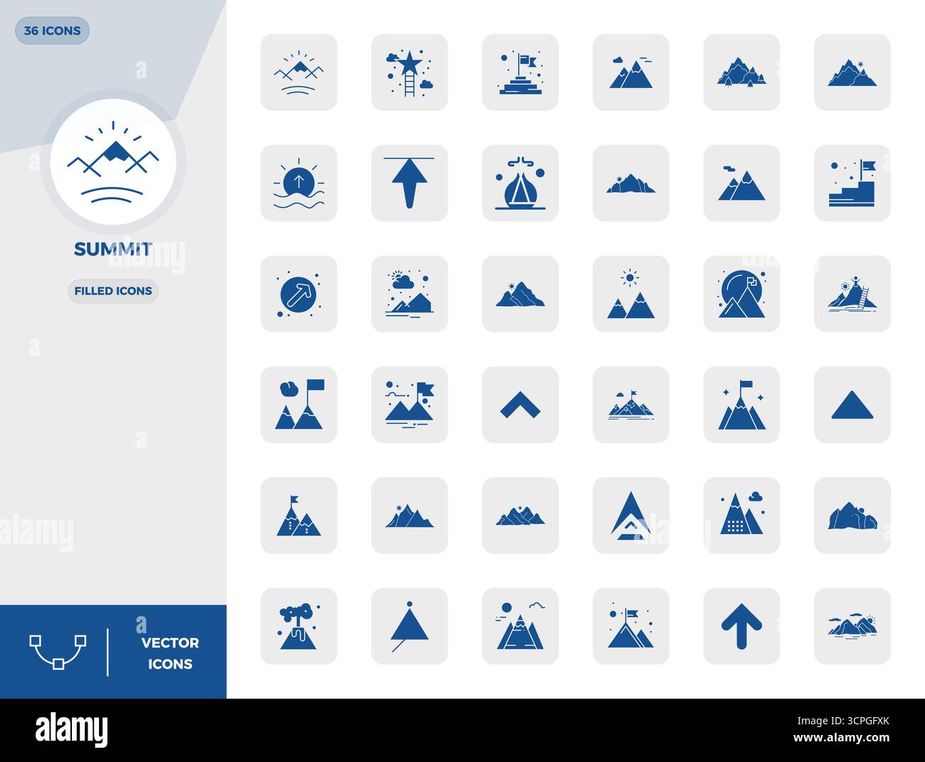 Unlock 36 Filled PIXEL perfect vector icons inspired by Summit ...