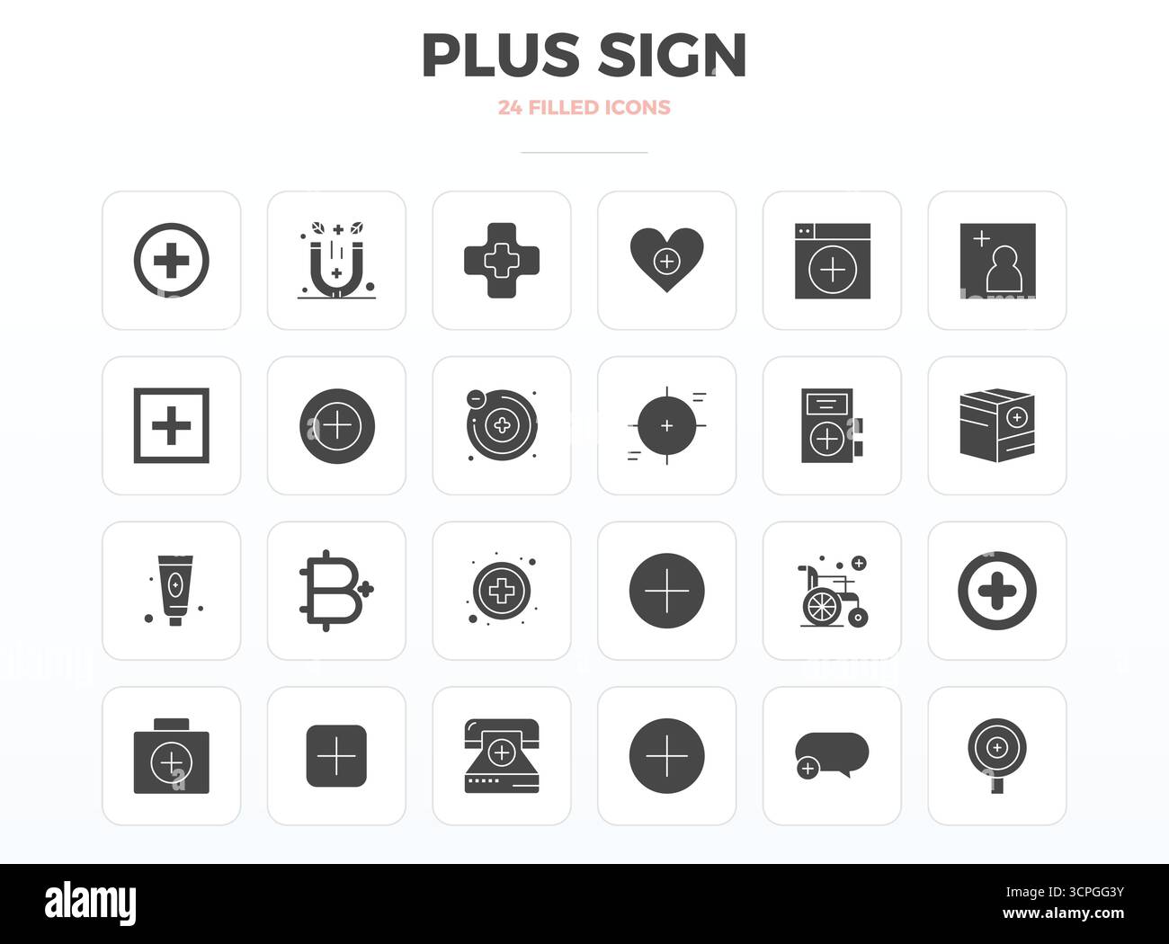 Advanced collection of 24 PIXEL perfect vector icons inspired by Plus ...