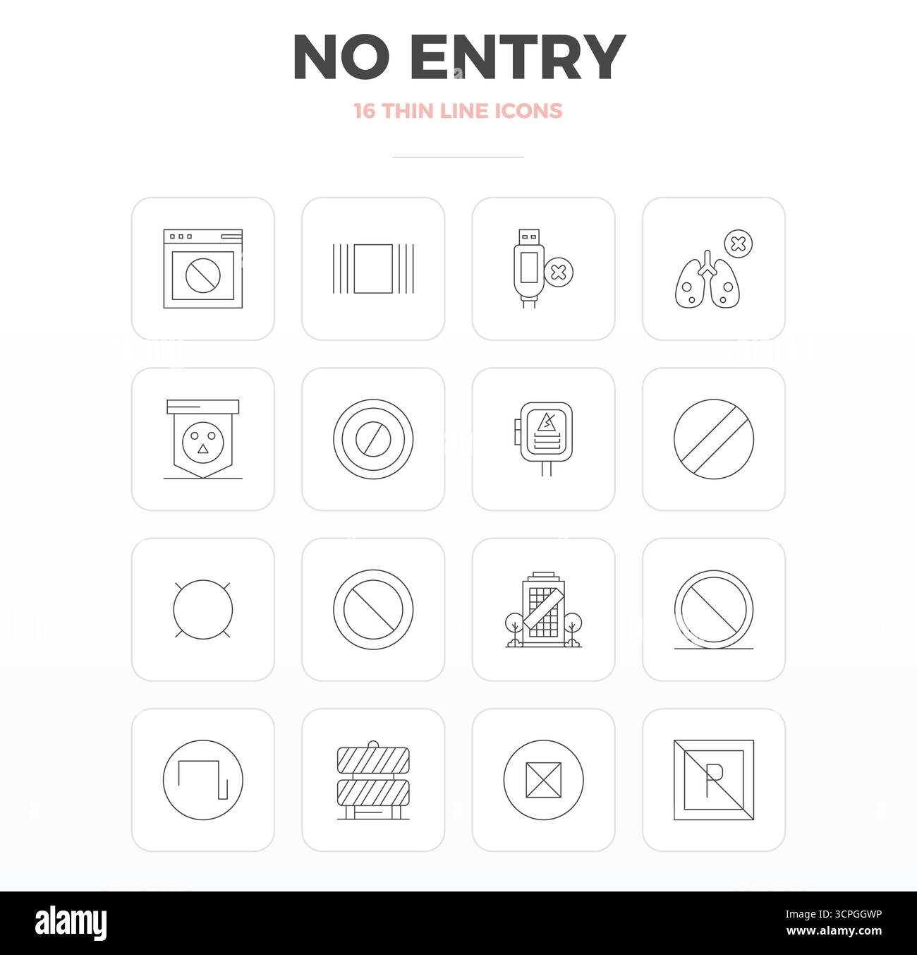 No admittance visual Cut Out Stock Images & Pictures - Alamy