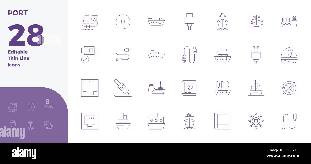 Port management Stock Vector Images - Alamy