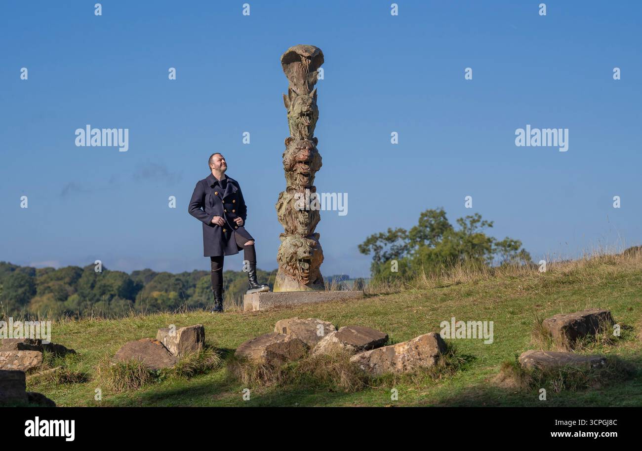 Artist Jordy Kerwick with his work, part of 'Jordy Kerwick: One To Give ...