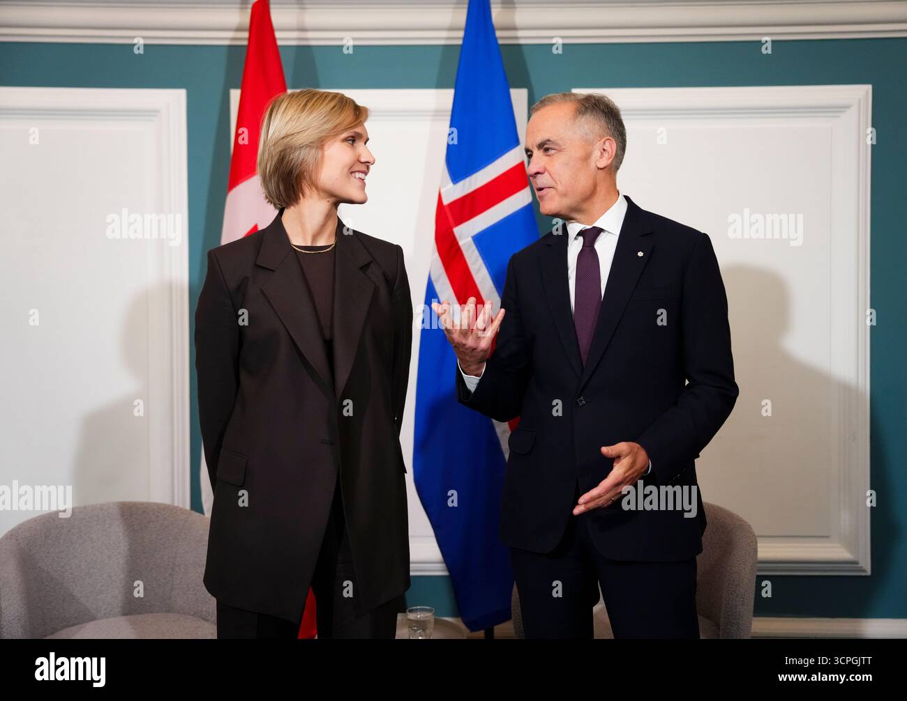 Prime Minister Mark Carney takes part in a bilateral meeting with ...