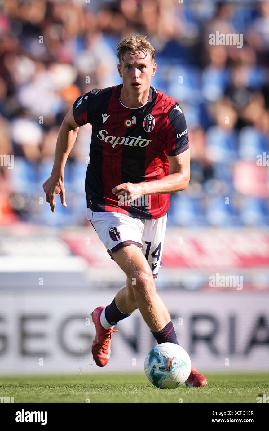 Bologna's Torbjorn Heggem in action during the Serie A soccer match ...