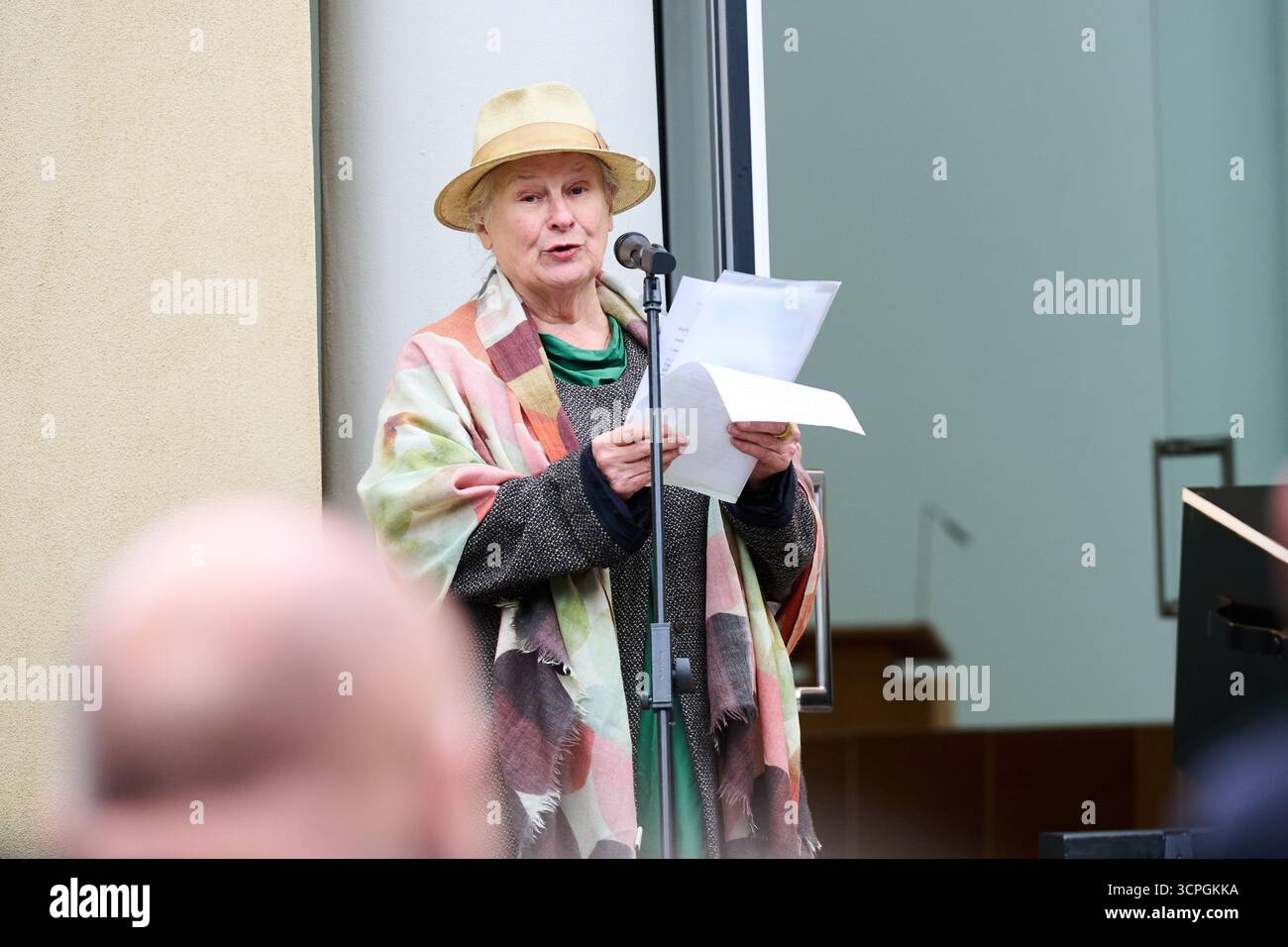 26 September 2025, Berlin: Traute Hoess, actress, speaks next to the ...