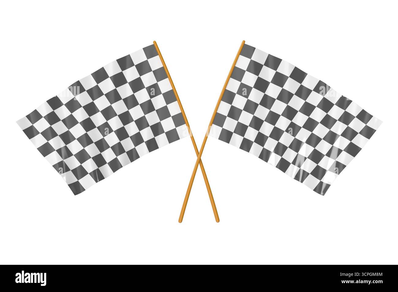 Checkered racing flags crossing each other finish line celebration ...