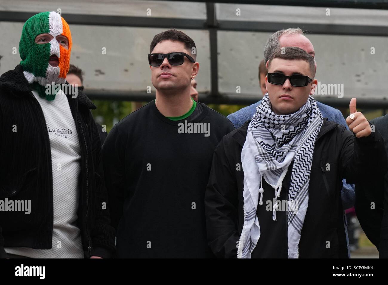 Liam Óg Ó hAnnaidh, aka Mo Chara, right, a member of the Irish language ...