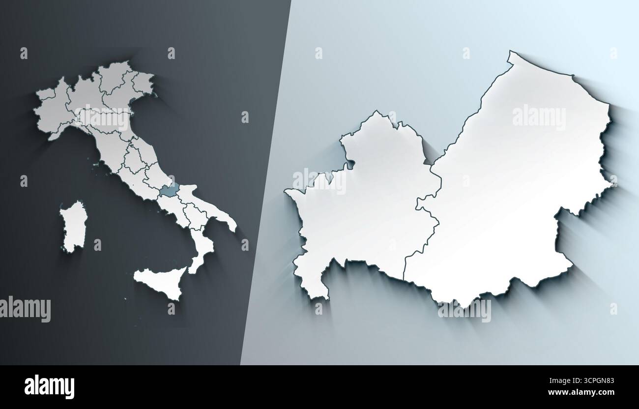 Modern Map of Molise Italy Region with Borders Stock Photo - Alamy