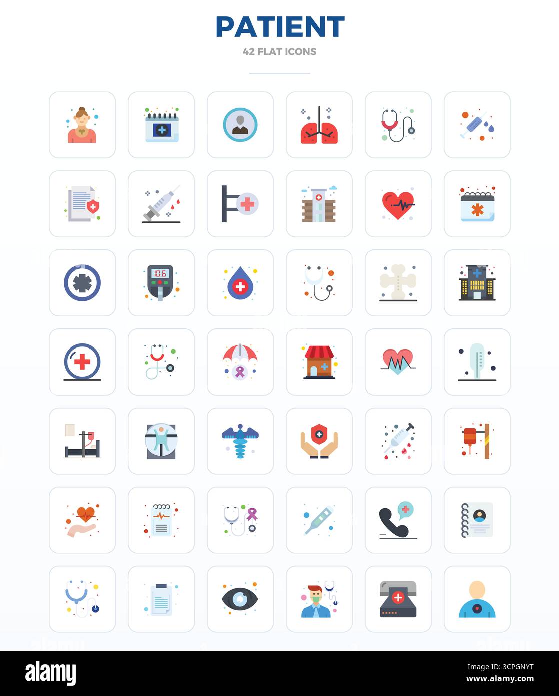 Carefully curated 42 Minimal Flat vector icons for Patient, featuring ...