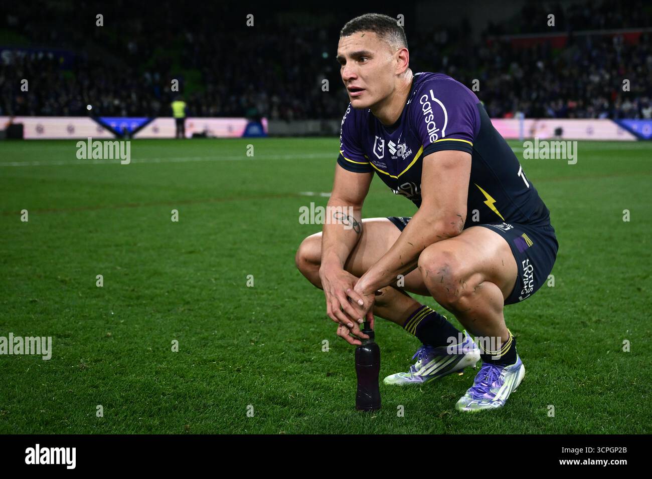 Will Warbrick of the Storm celebrates following the NRL Preliminary ...