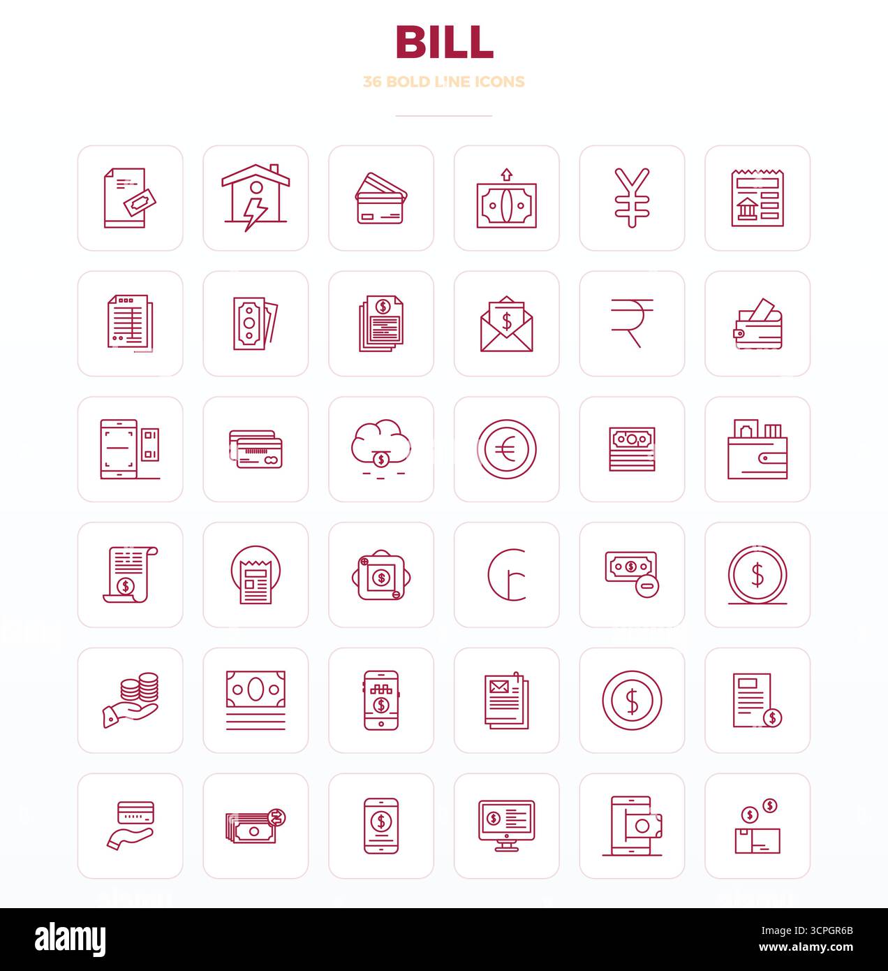 Gas bill overdue payment reminder Stock Vector Images - Alamy