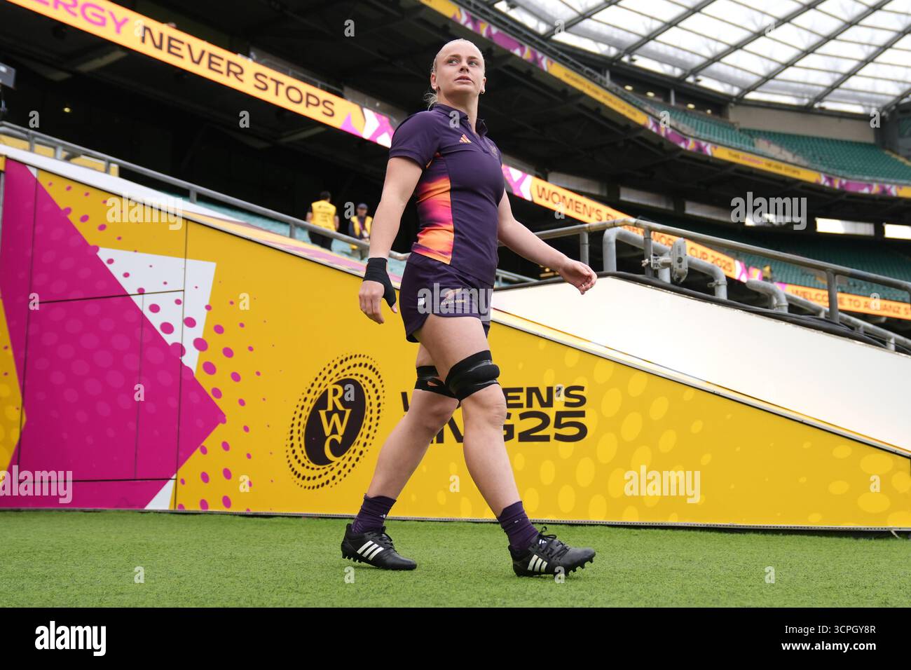New Zealand's Jorja Miller during the team run at the Allianz Stadium ...