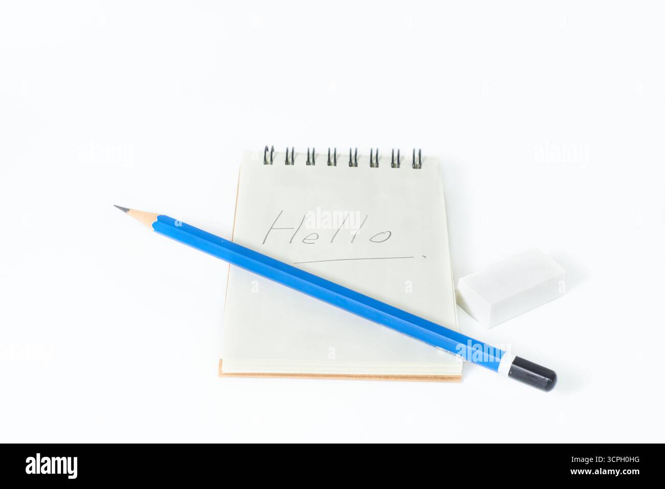 Word hello in notepad hi-res stock photography and images - Alamy