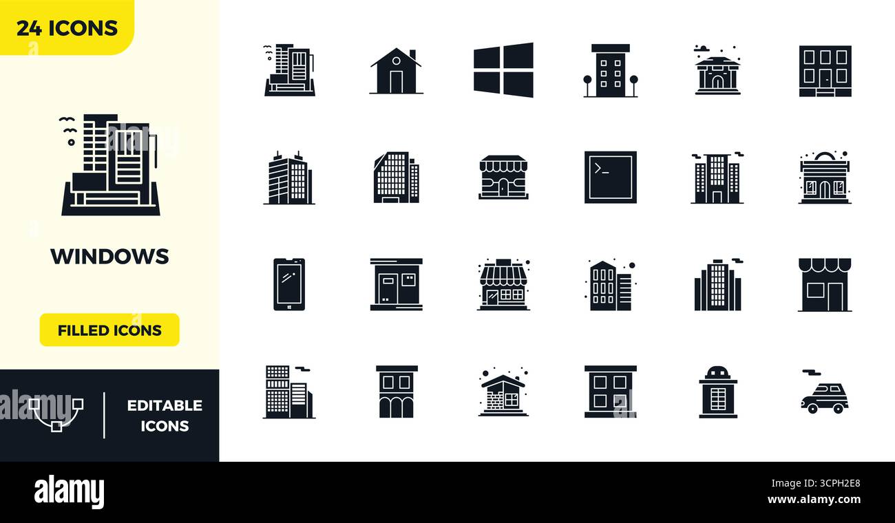 Frame filled with windows Stock Vector Images - Alamy
