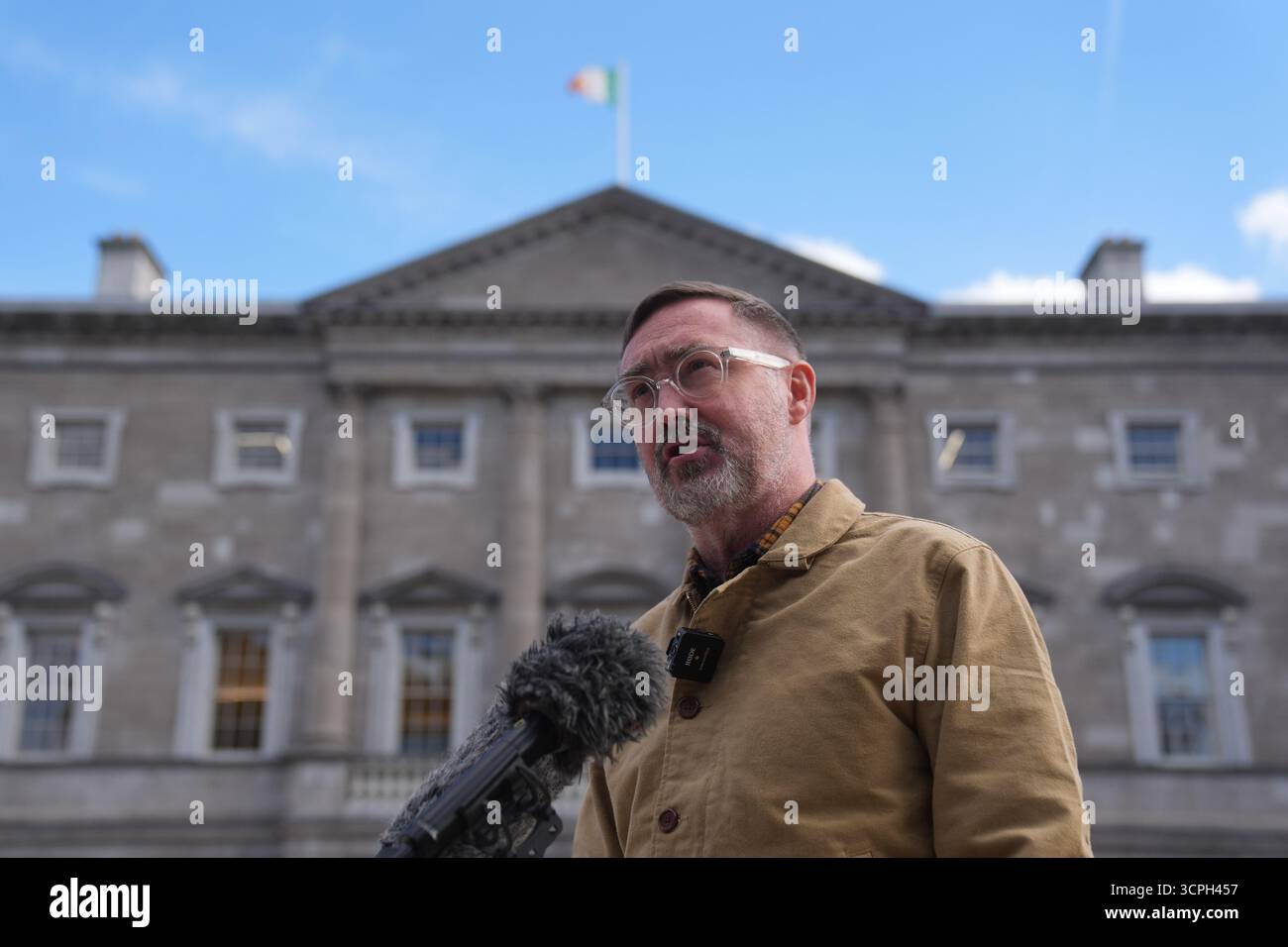 Sinn Fein spokesperson on housing, Eoin O Broin TD, speaks with the ...