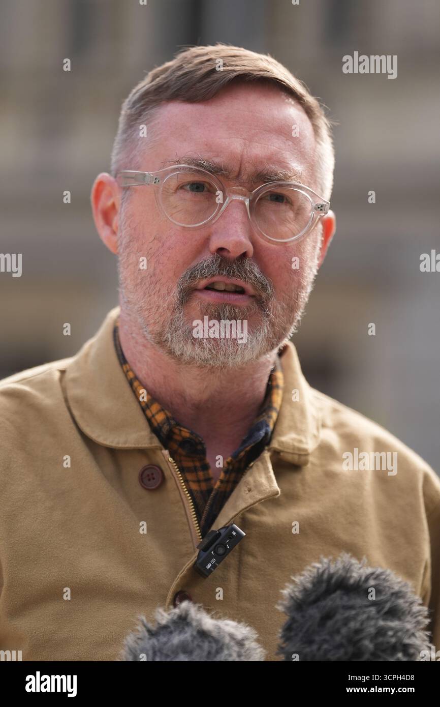Sinn Fein spokesperson on housing, Eoin O Broin TD, speaks with the ...