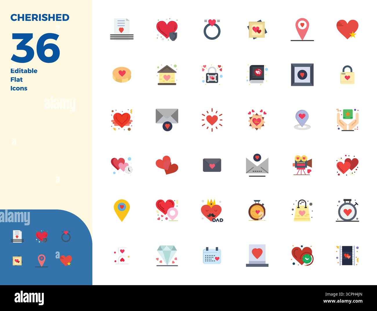 Unlock 36 Flat PIXEL perfect vector icons inspired by Cherished ...