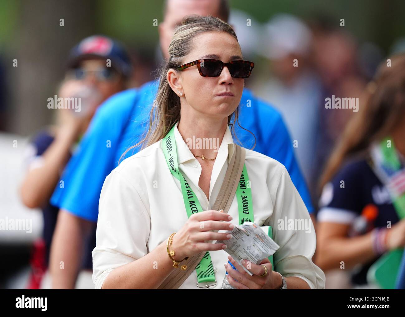 Olivia Peet, partner of Ludvig Aberg during the morning foursomes on ...
