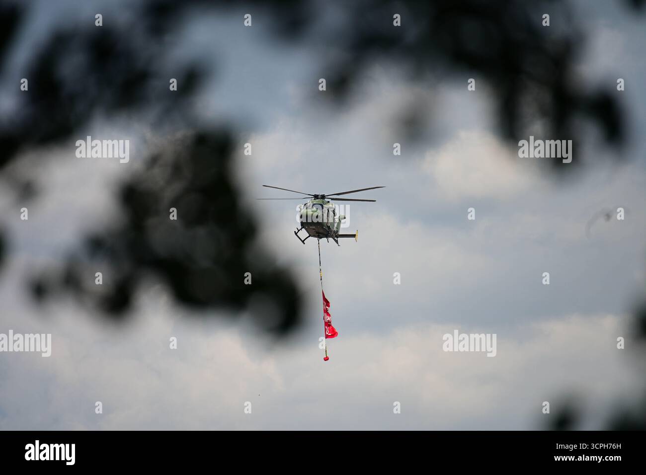 Kathmandu, Nepal. 26 September 2025. A Nepalese Army helicopter ...