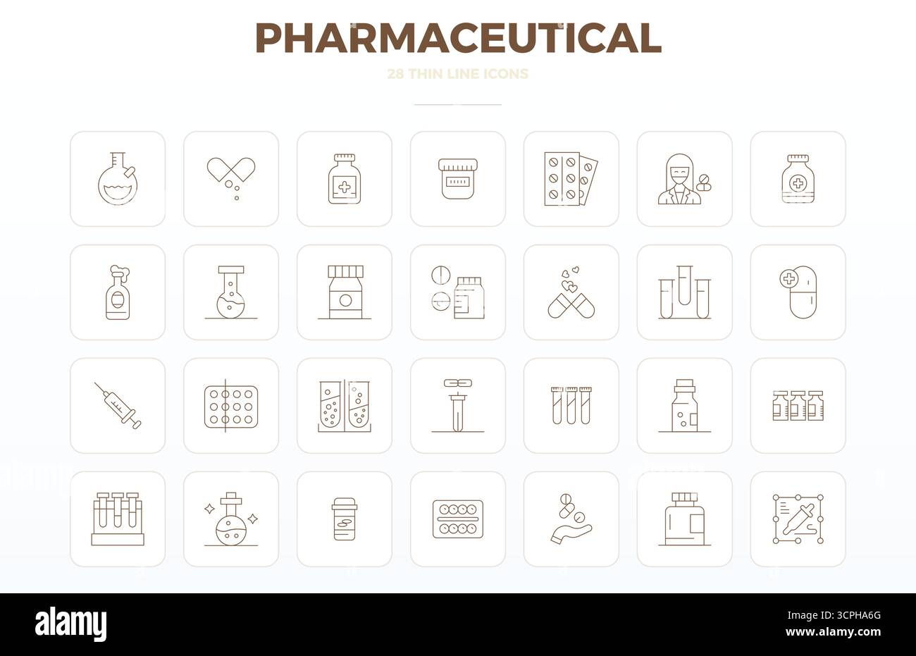 Perfectly balanced 28 Thin Outline PIXEL perfect vector icons for ...