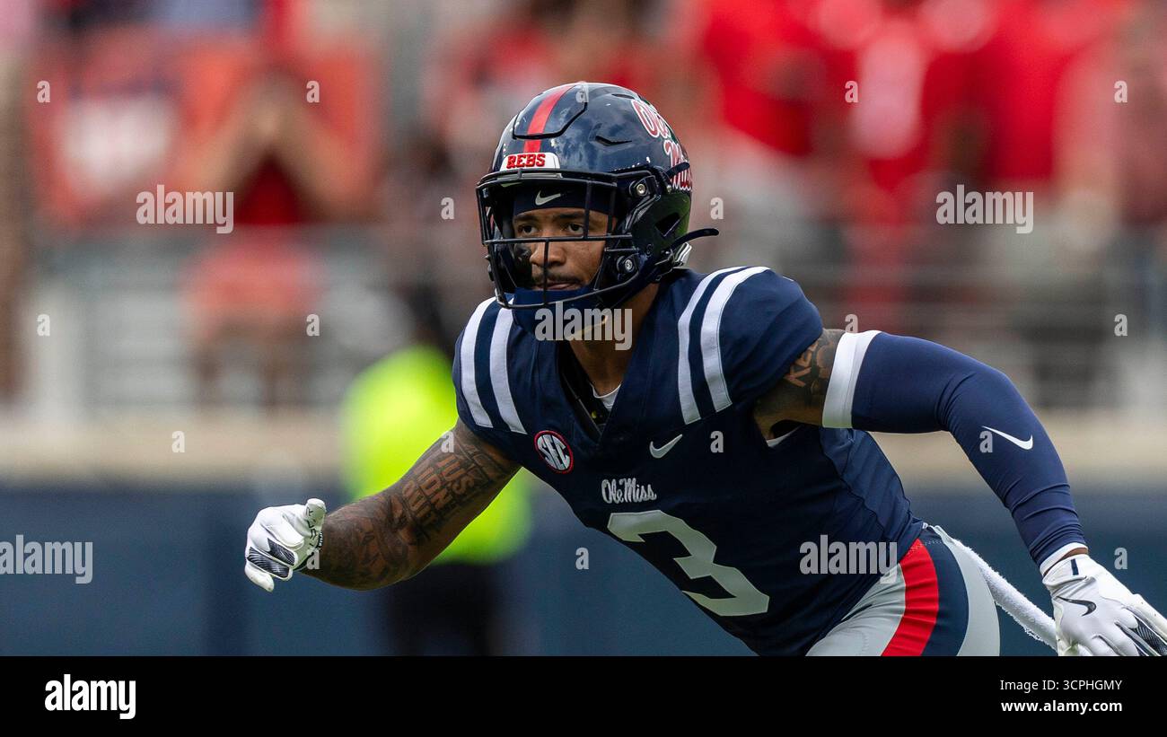 Mississippi safety Sage Ryan (3) during the first half of an NCAA ...