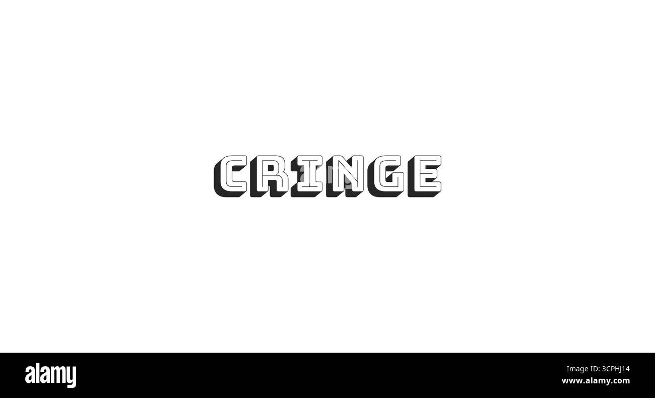 Cringe bold line popular internet slang word Stock Vector Image & Art ...