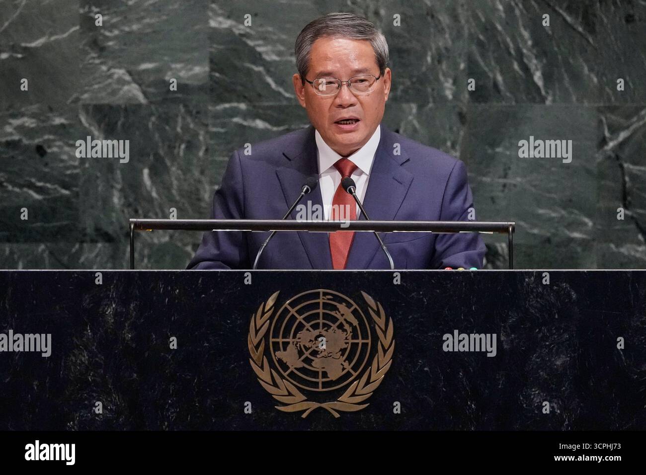 China Premier Li Qiang addresses the 80th session of the United Nations ...