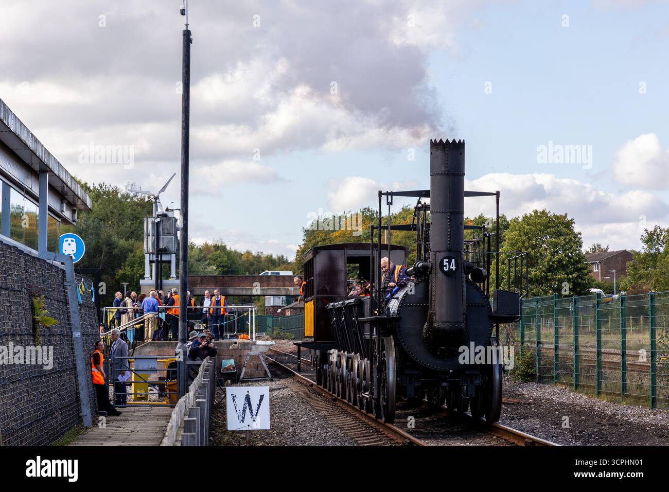 Shildon, UK, 25 September 2025. Replica of Locomotion no.1 runs along ...