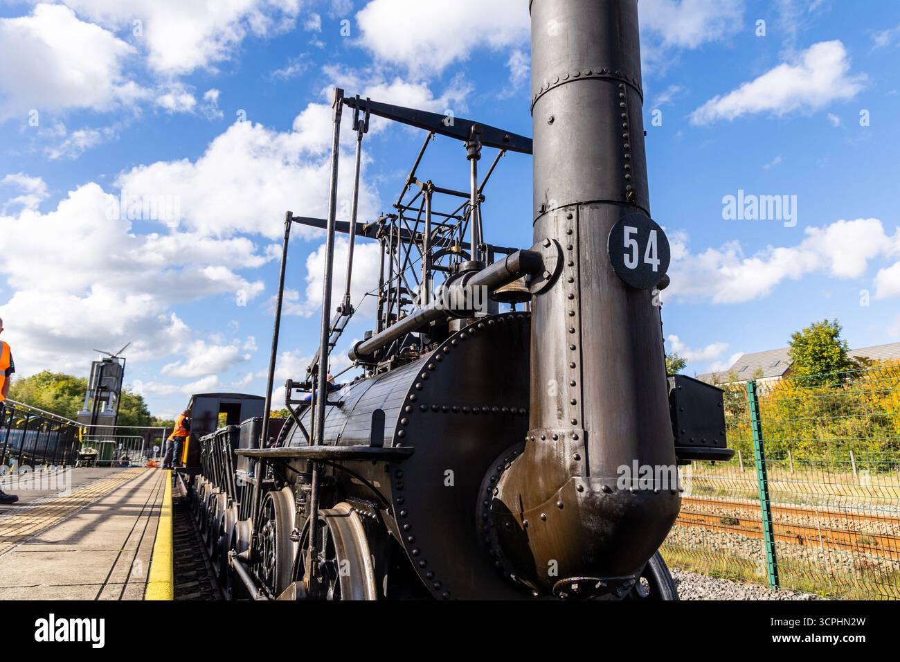 Shildon, UK, 25 September 2025. Replica of Locomotion no.1 runs along ...