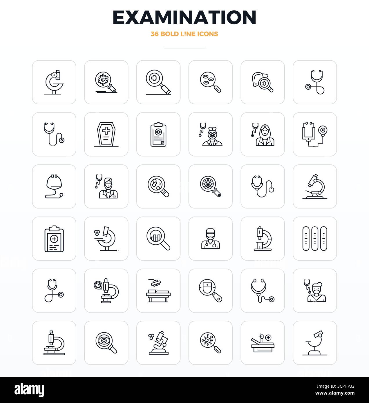 Artfully designed 36 Strong Outline PIXEL perfect vector icons for ...
