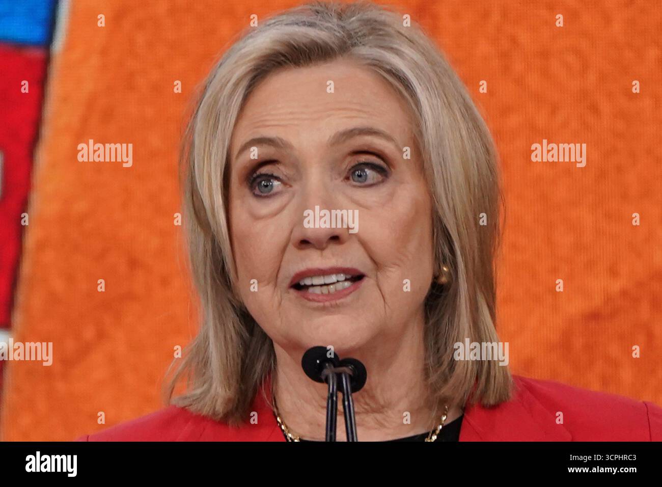 Hillary Clinton at a public appearance for Clinton Global Initiative ...