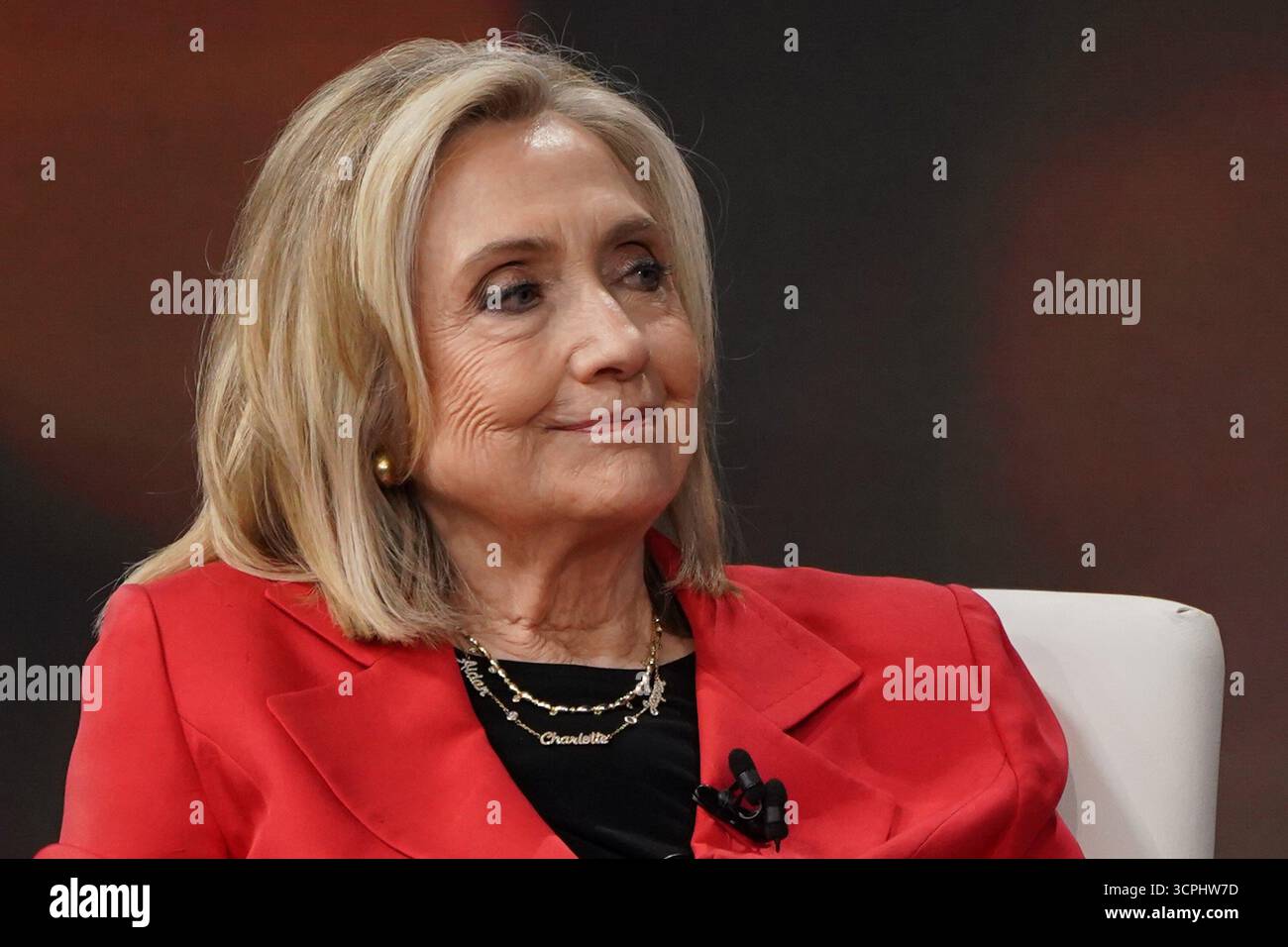 Hillary Clinton at a public appearance for Clinton Global Initiative ...