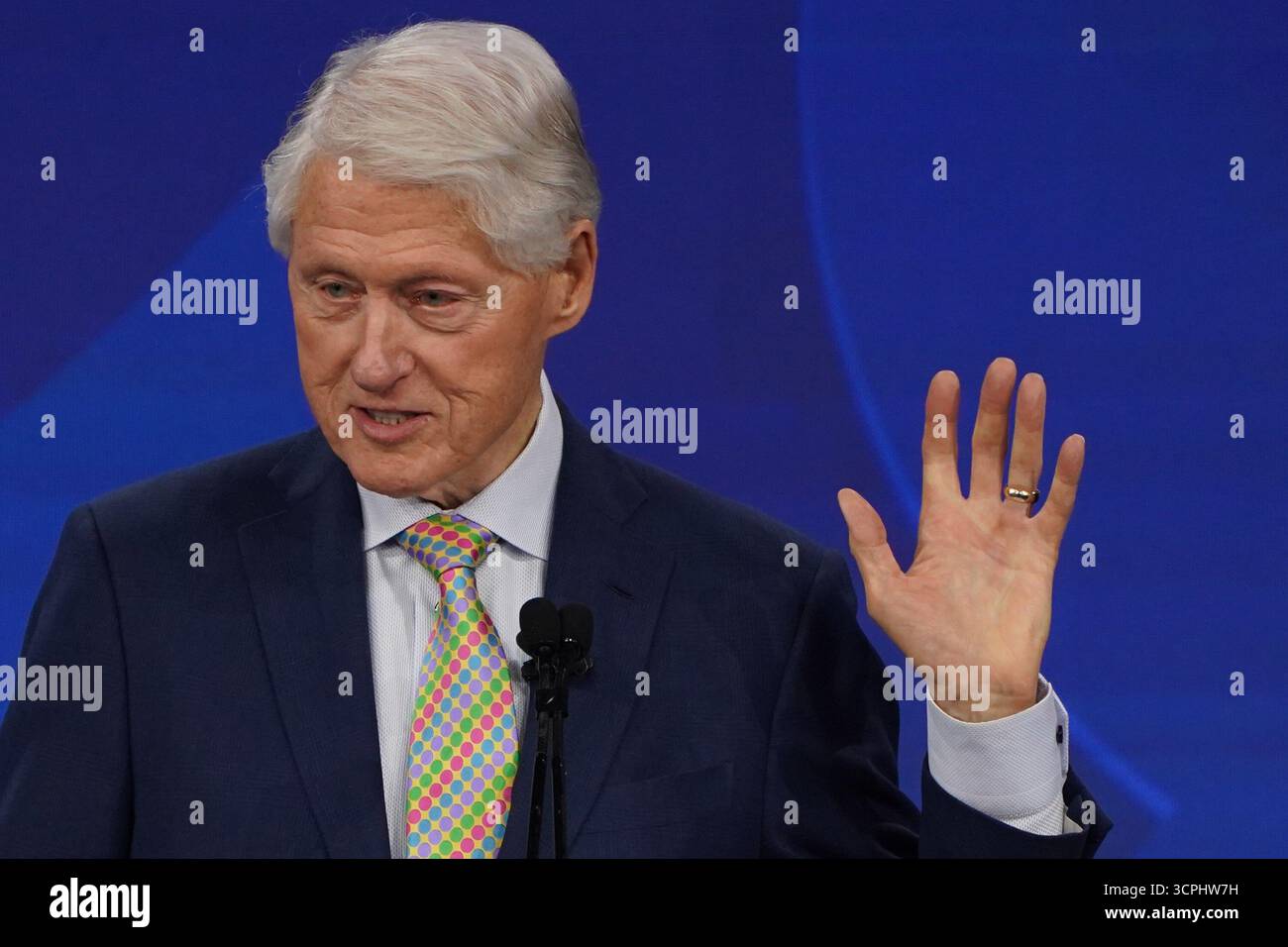 Bill Clinton at a public appearance for Clinton Global Initiative 2025 ...